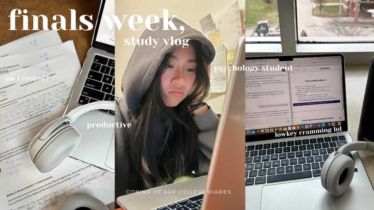 FINALS WEEK as a COLLEGE STUDENT 💻📝 | studying, library trip, exams ...