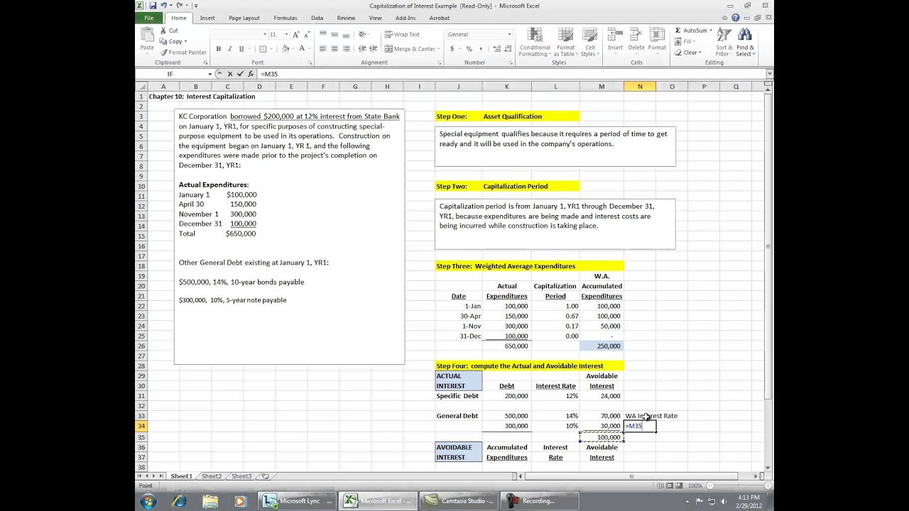 Chapter 10 Interest Capitalization - YouTube