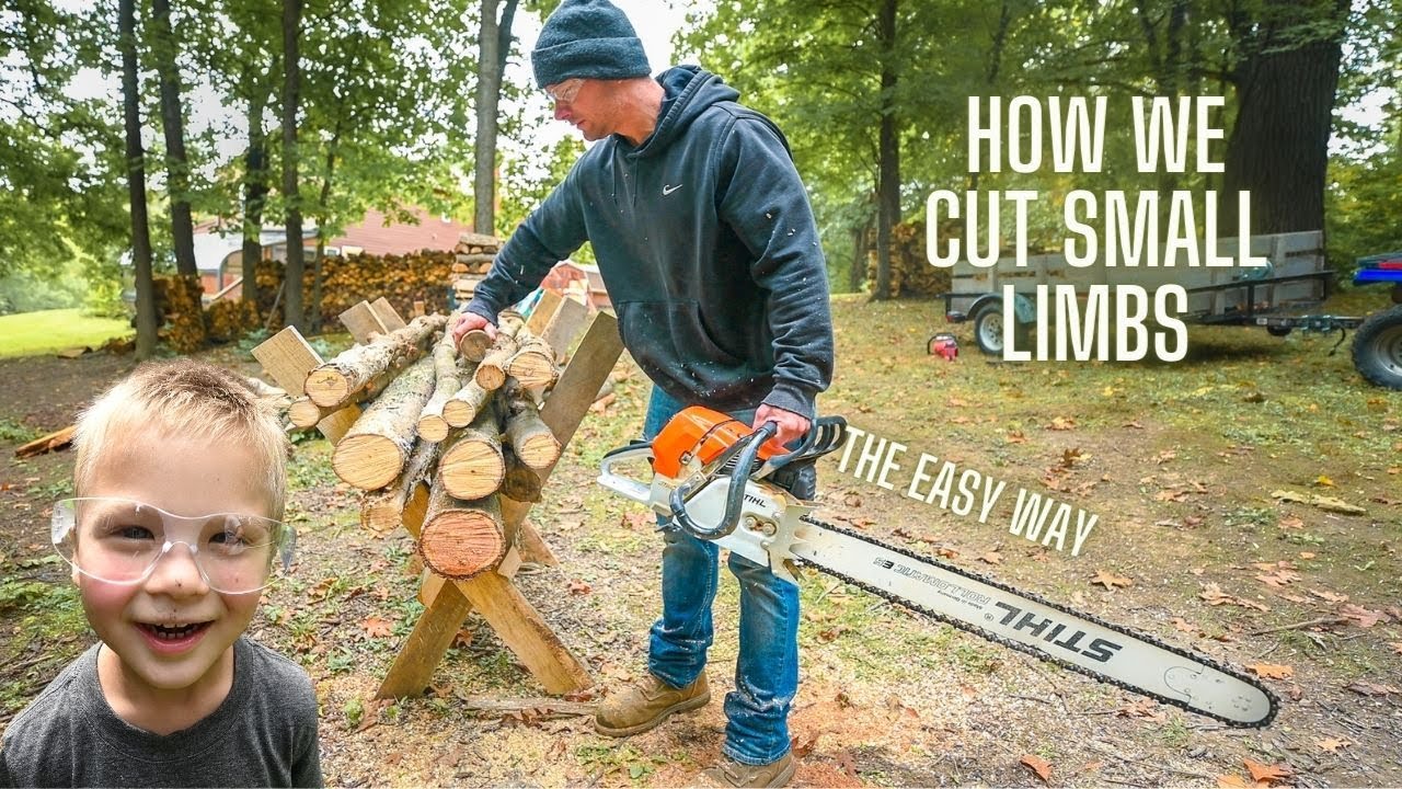 Small Limbs BIG Saw = Firewood - YouTube
