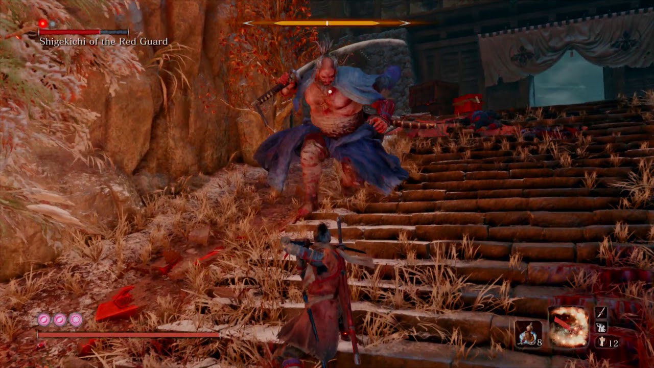 Sekiro™: Shigekichi Red Guard (He got blown away) - YouTube