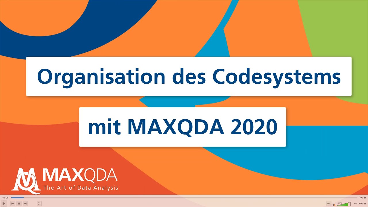 Organisation des Codesystems mit MAXQDA 2020 - YouTube