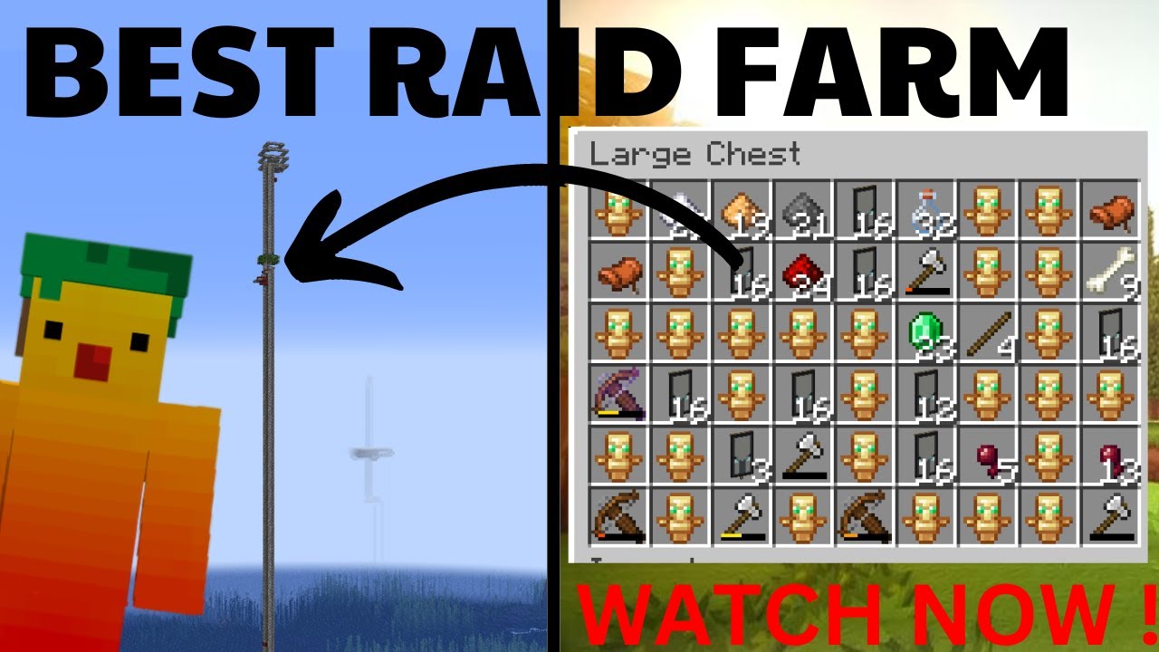 THIS IS HOW I MADE A MIND BLOWING SUPER RAID FARM IN MY MINECRAFT WORLD ...