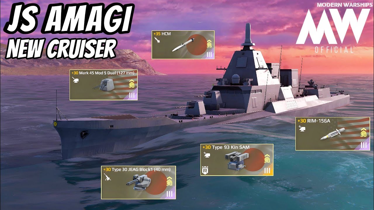 JS Amagi - New Cruiser🔥full review & gameplay - Modern Warships - YouTube