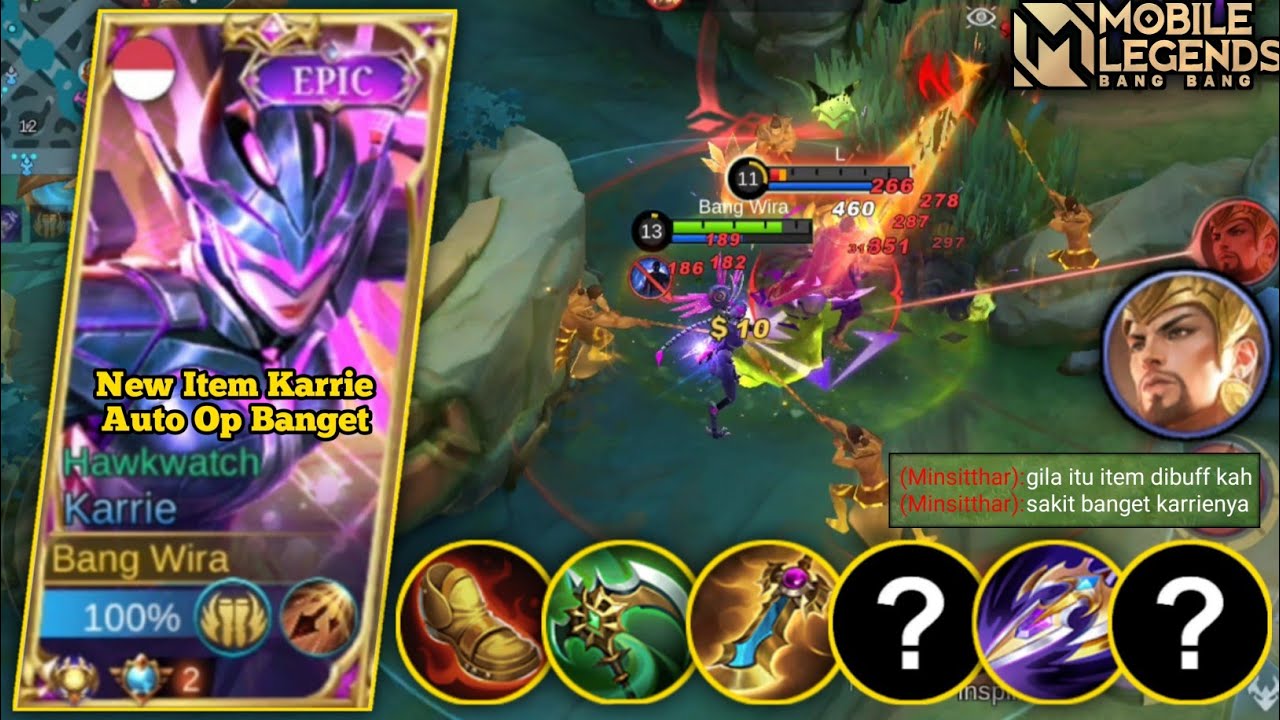 LAGI-LAGI ITEM KARRIE DIBUFF ! JADI SEMAKIN OP BANGET ! MINSITTHAR YANG ...