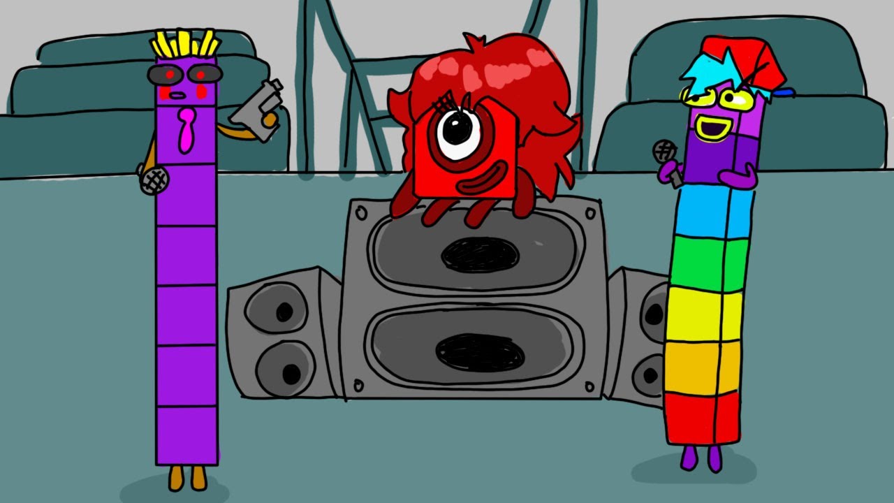 Requested Numberblocks Senpai in FNF with Boy seven - Numberblocks ...