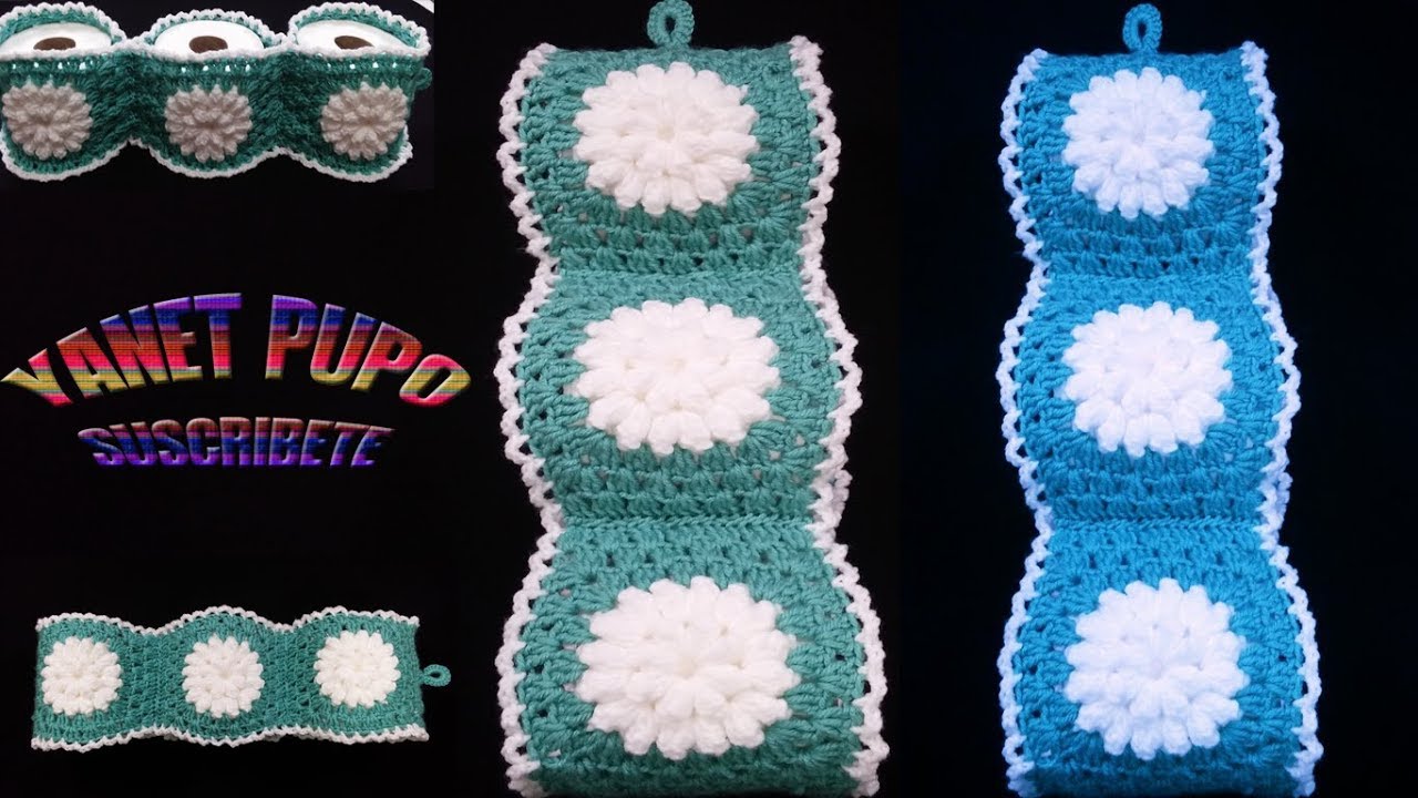 PASO A PASO PARA TEJER PORTA PAPEL A CROCHET - YouTube