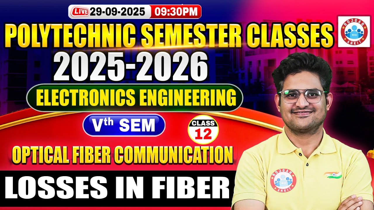 Polytechnic 5th Semester Electronics Engineering | Losses in Fiber ...