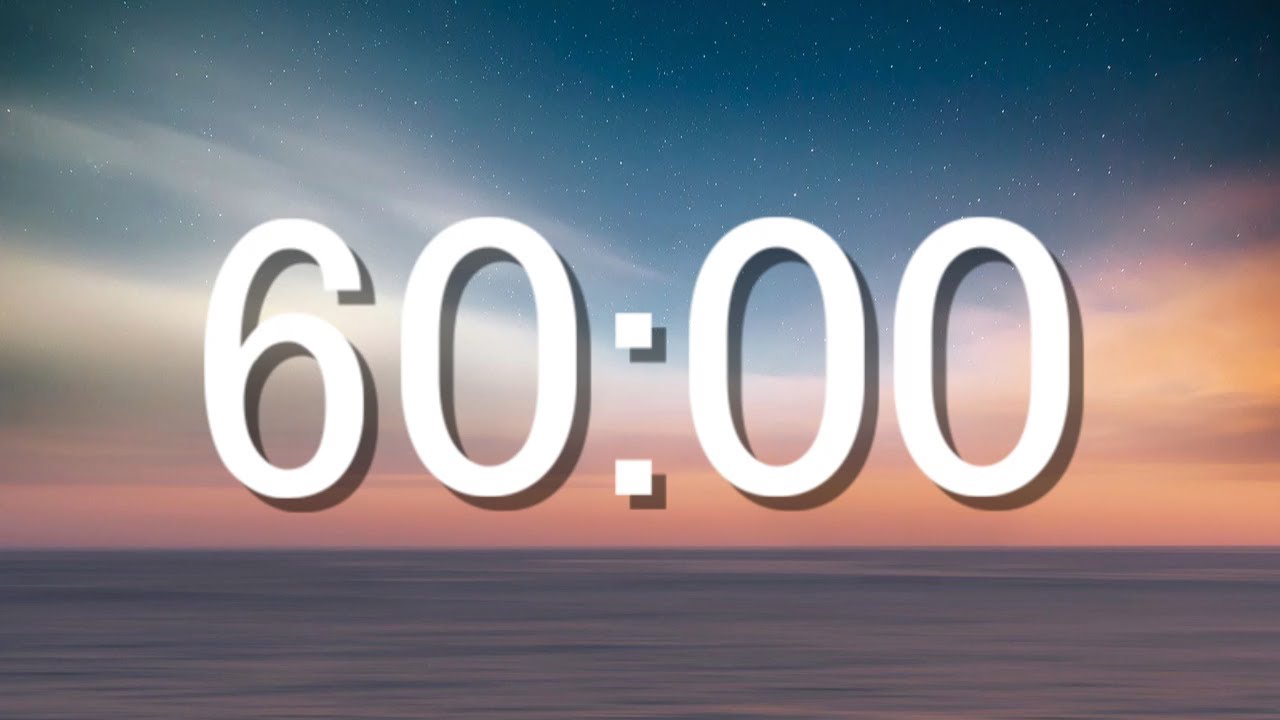 60 Minute （1hour） Countdown Timer with alarm, without music [for work ...