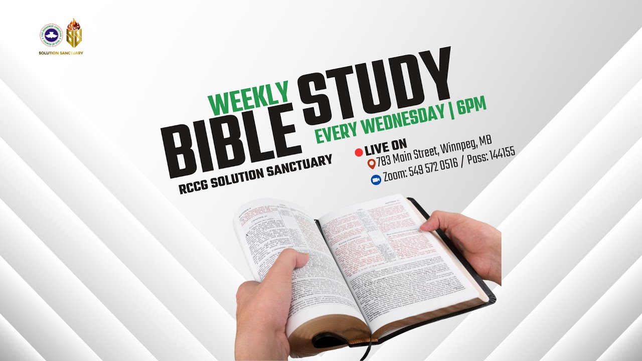 Bible Study | RCCG Solution Sanctuary Winnipeg | October 30, 2024 - YouTube