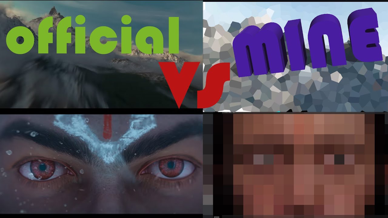 Hanu-Man Movie Recreation Official vs MIne - YouTube