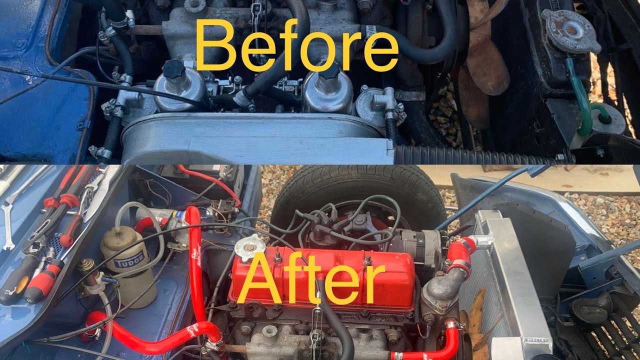 How To Replace The Radiator And Coolant Hoses - Triumph Spitfire - YouTube