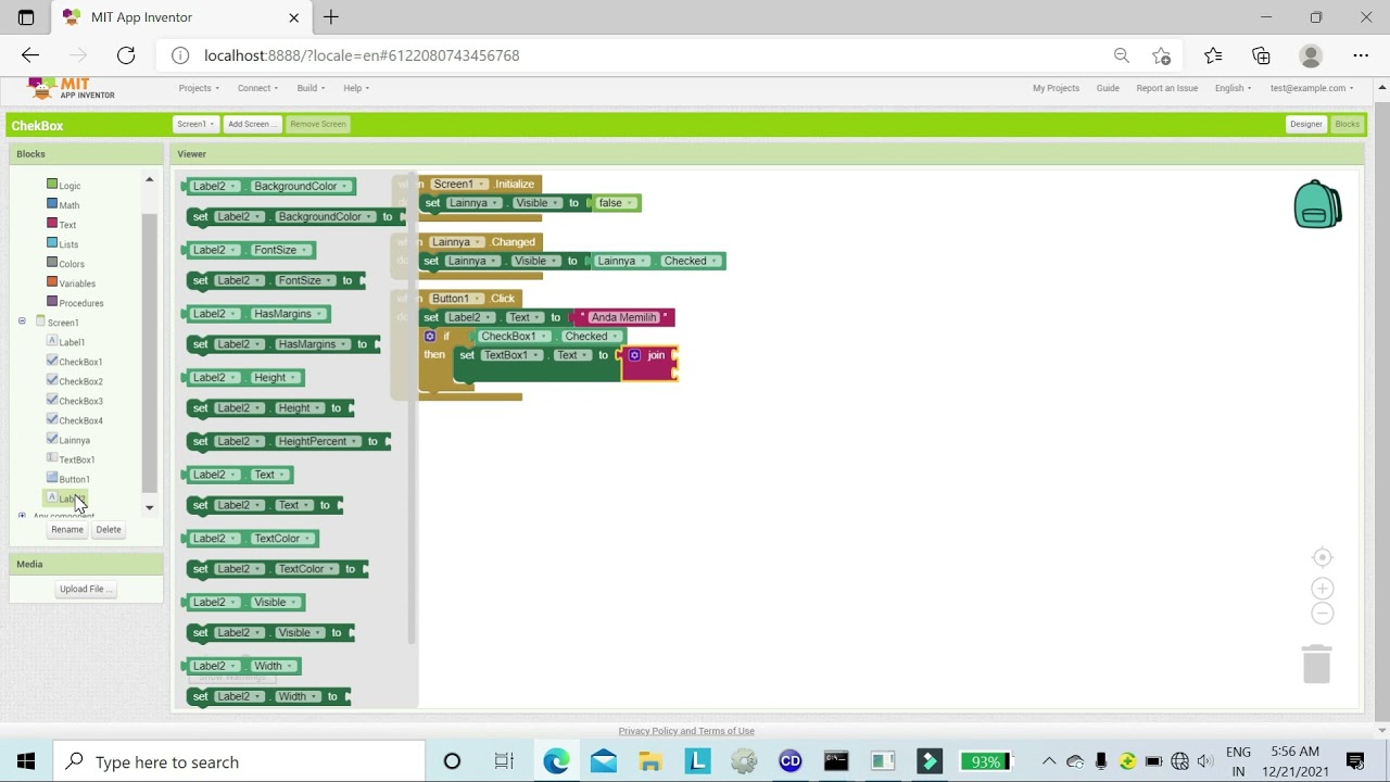 Membuat Fitur CheckBox | Tutorial MIT App Inventor - YouTube