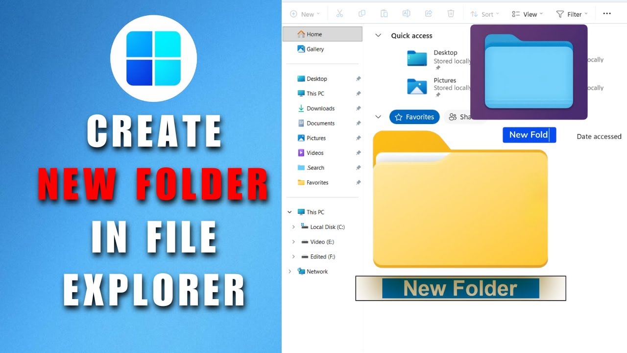 How to Create New Folder in Windows File Explorer 2025 - YouTube