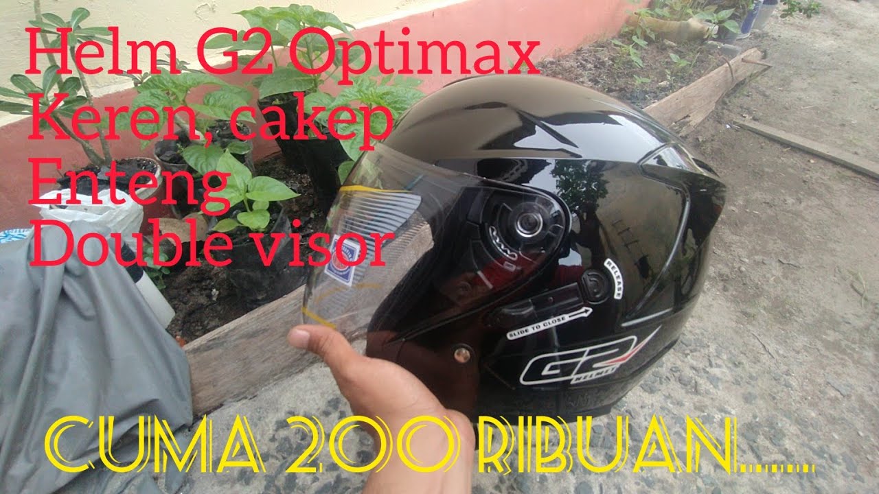 Unboxing helm G2 Optimax Soulid Doble Visor.. - YouTube