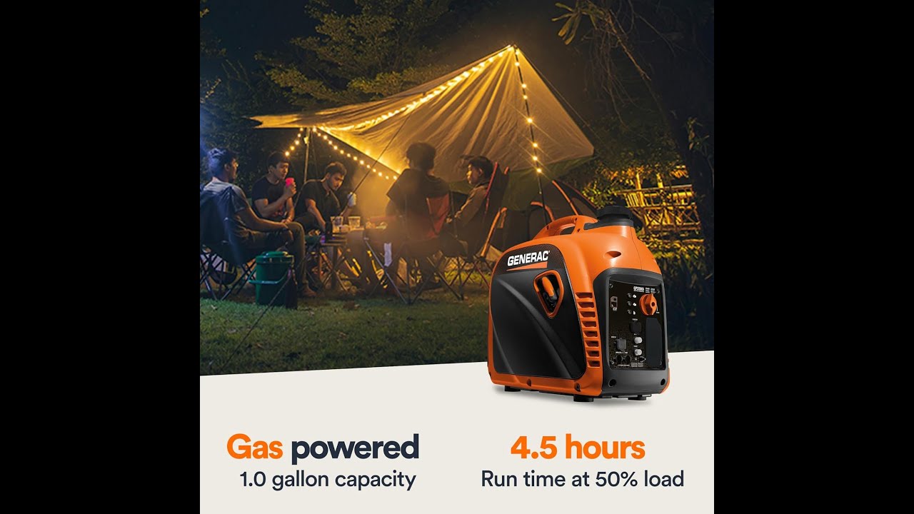 Generac 8251 GP2500i 2,500-Watt Gas Powered Portable Inverter Generator ...