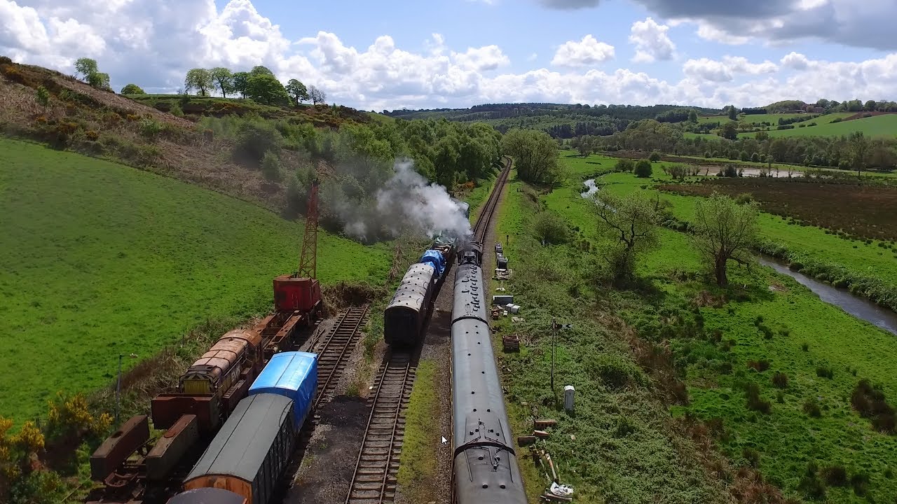 Aerial Drone Footage Churnet Valley Railway, 14th May 2017. Extended ...