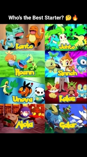 Who’s the Best Pokémon Starter? 🔥🤔 | All Regions Starters | #PokeVerseX ...