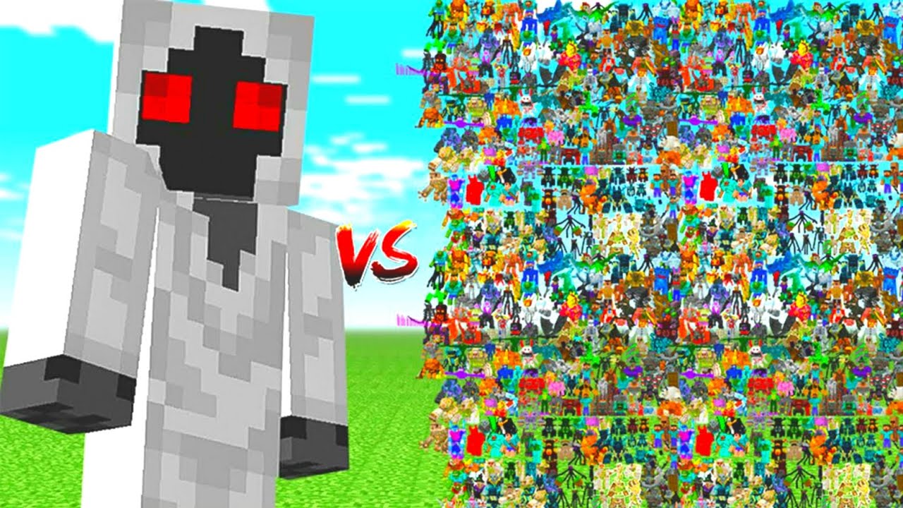 1 ENTITY 303 VS 1000 ALL MOBS || HIROBRINE|| - YouTube