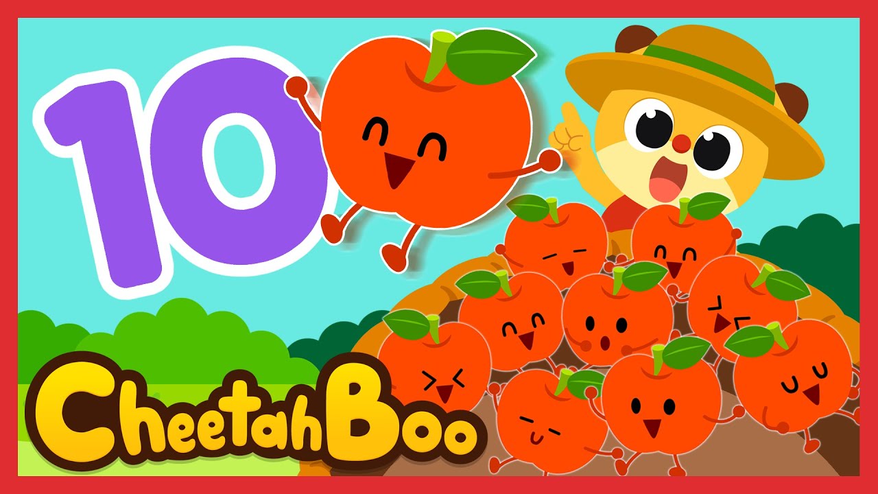 🍓Ten Little Red Fruits🍓 | Number & Red color song | Nursery Rhymes ...
