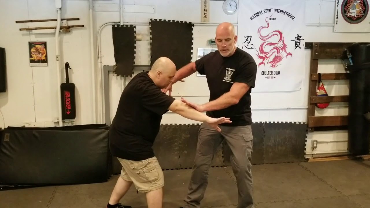 Open hand entry with strike and base disruption - YouTube