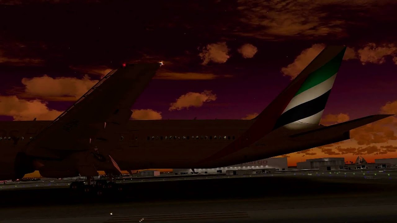 Emirates 777 in Dubai (REX FS9) - YouTube