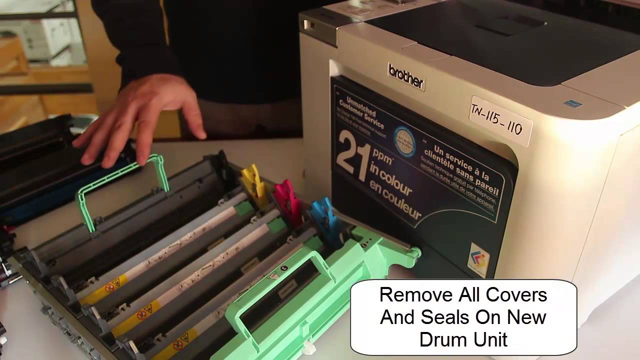 How to Replace Brother Imaging Drum DR110CL in Brother HL4040 or ...