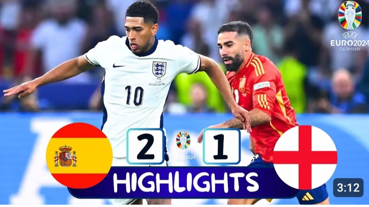 Spain vs England (2-1) ALL goal & Extended Highlights | UEFA Euro Cup ...