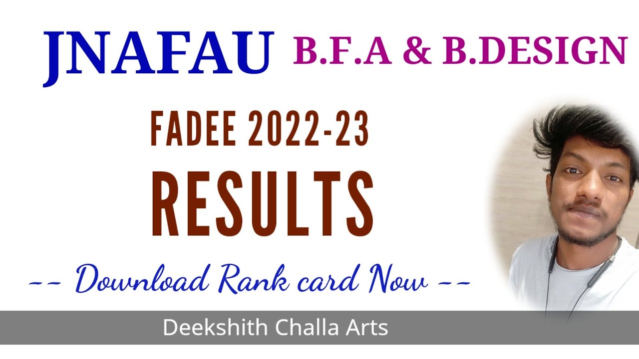 Jnafau RESULTS and Rank Card Download || FADEE 2022- 23 #jnafau # ...