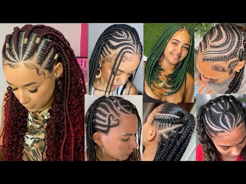 Ghana weaving braided hairstyles, goddess, boho, cornrow and feed in ...