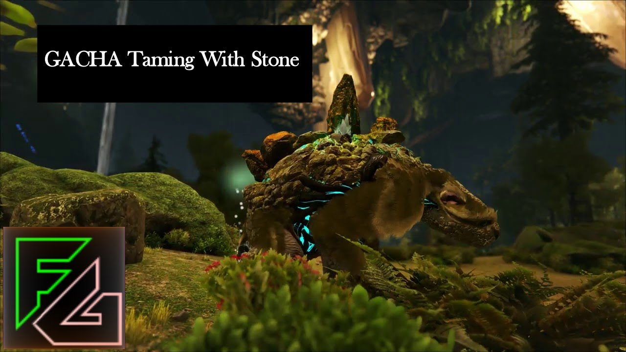 OFFICIAL ARK Extinction Gacha Taming With Stone - YouTube