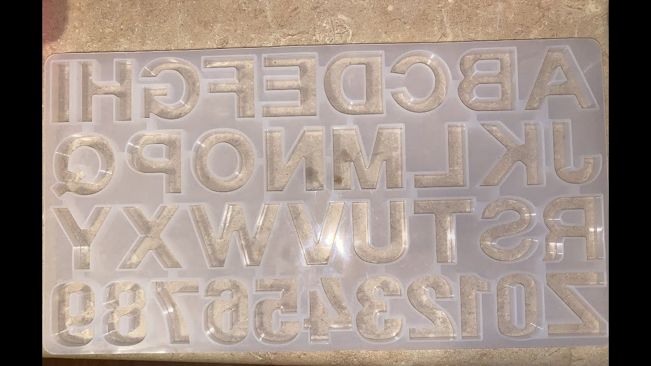 221 Pcs Reversed Silicone Alphabet Resin Molds Set Letter Number Epoxy ...