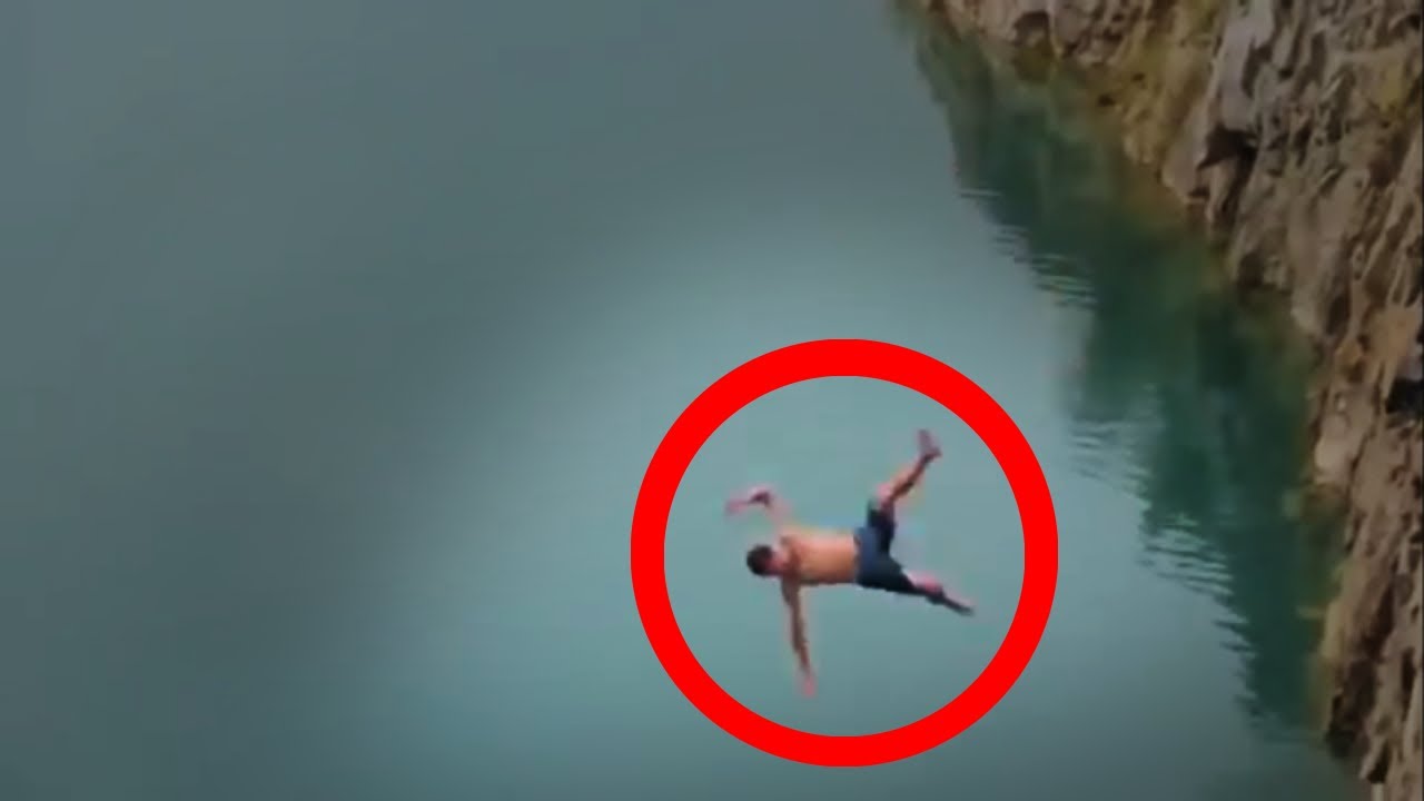 Cliff jump fails part 3 - YouTube