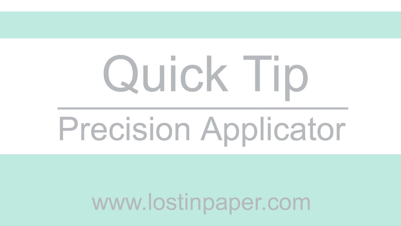 Quick Tip Video : Precision Tip Glue Applicator - YouTube