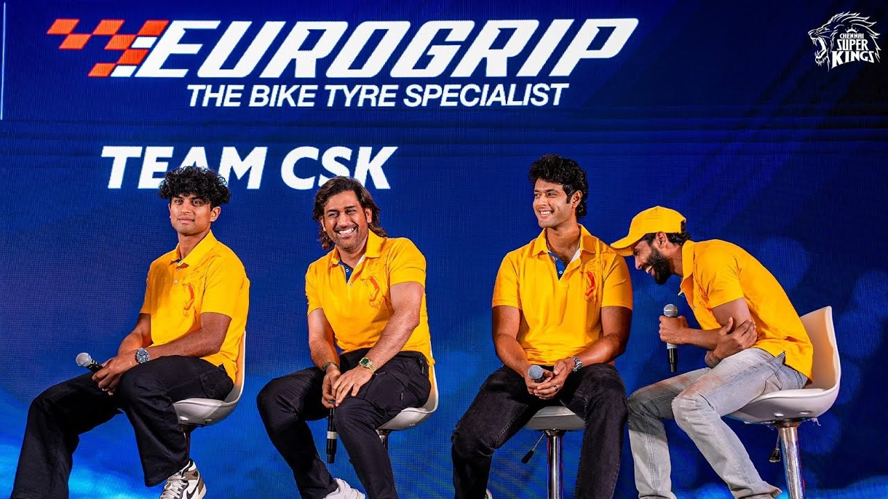 MS Dhoni about Rachin Ravindra in Ceat tyres Eurogrip CSK meet #msdhoni ...