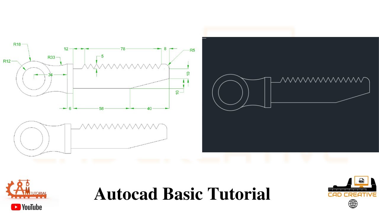 AutoCAD - Complete Tutorial for Beginners - Exercises 29 - YouTube