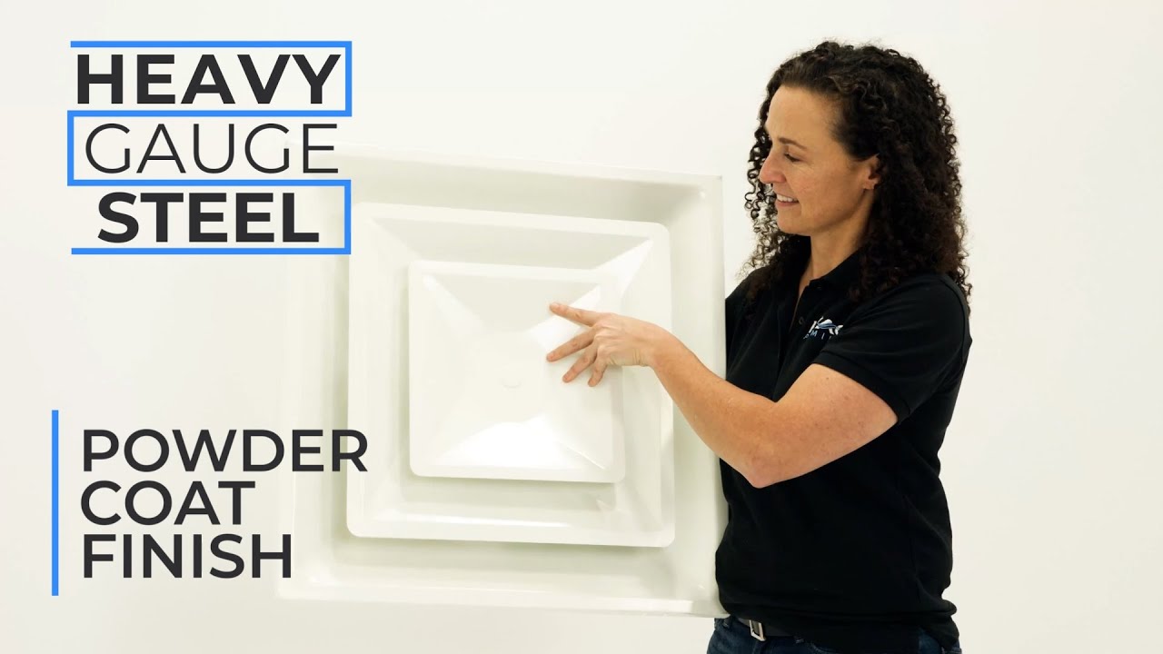 3 Cone Drop Ceiling Supply Diffuser Installation - YouTube