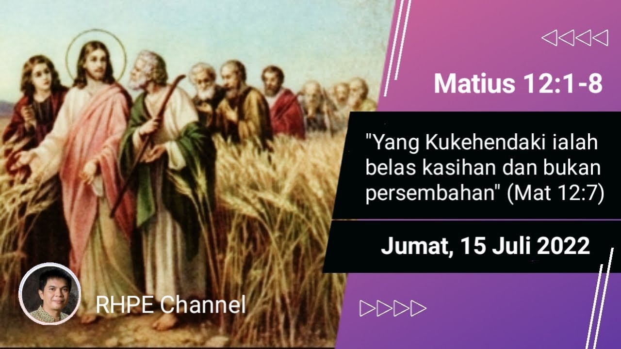 Matius 12:1-8//Renungan Harian #renungansingkat #renunganharian # ...