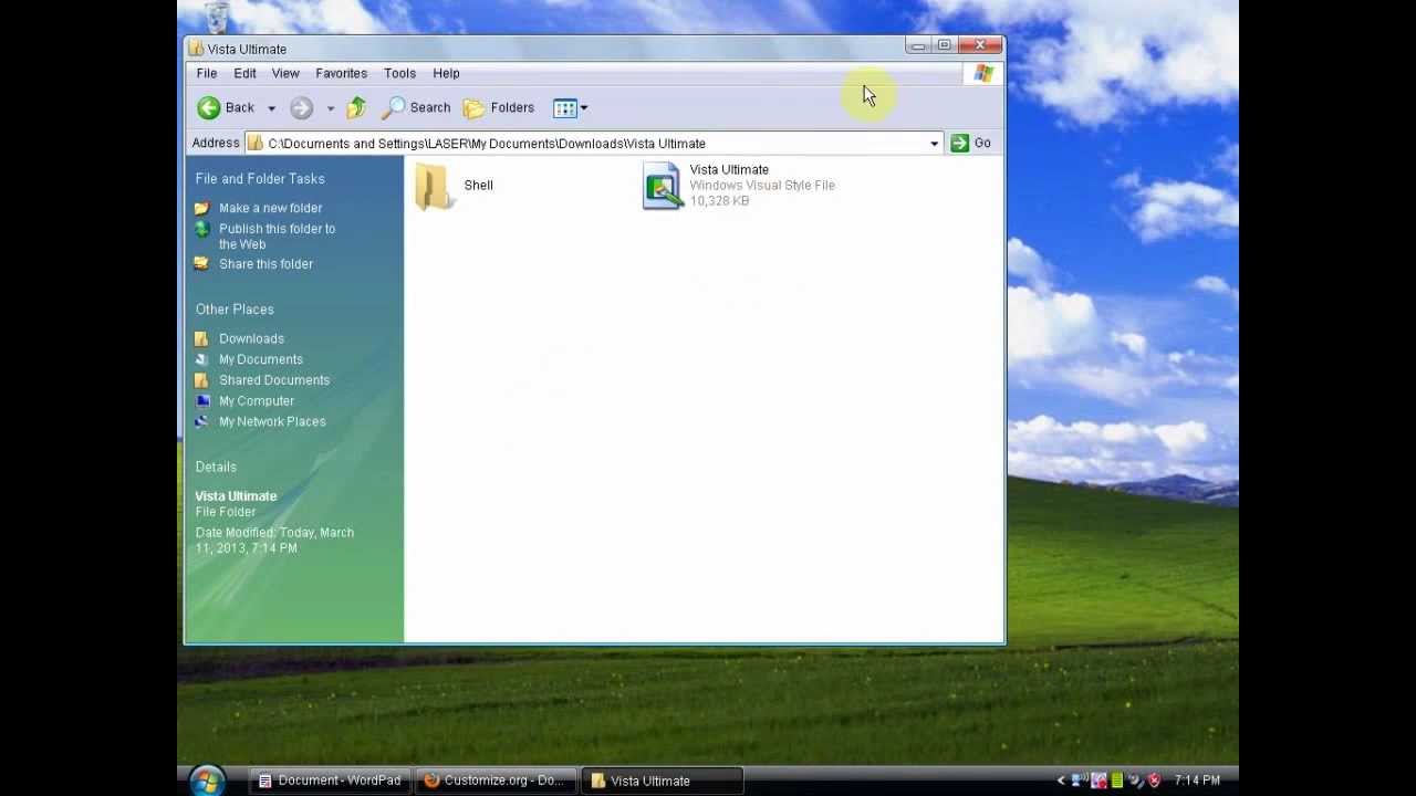 How install 3rd party themes on Windows XP - YouTube