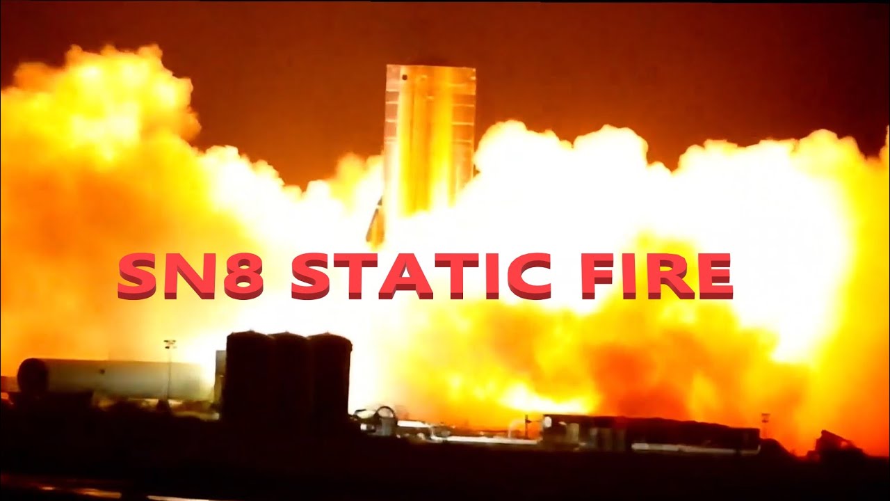 SN8 Pre-Burn and Static Fire Test - YouTube