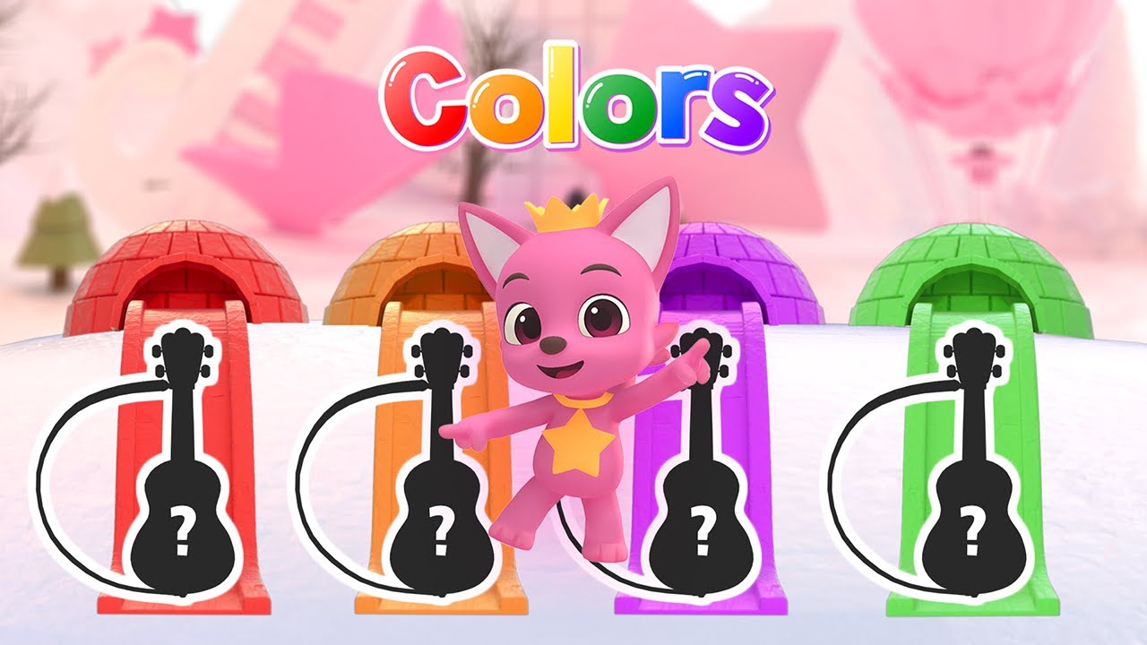 Learn Colors on the Igloo Slide ️ | Musical Instrument: Guitar ...