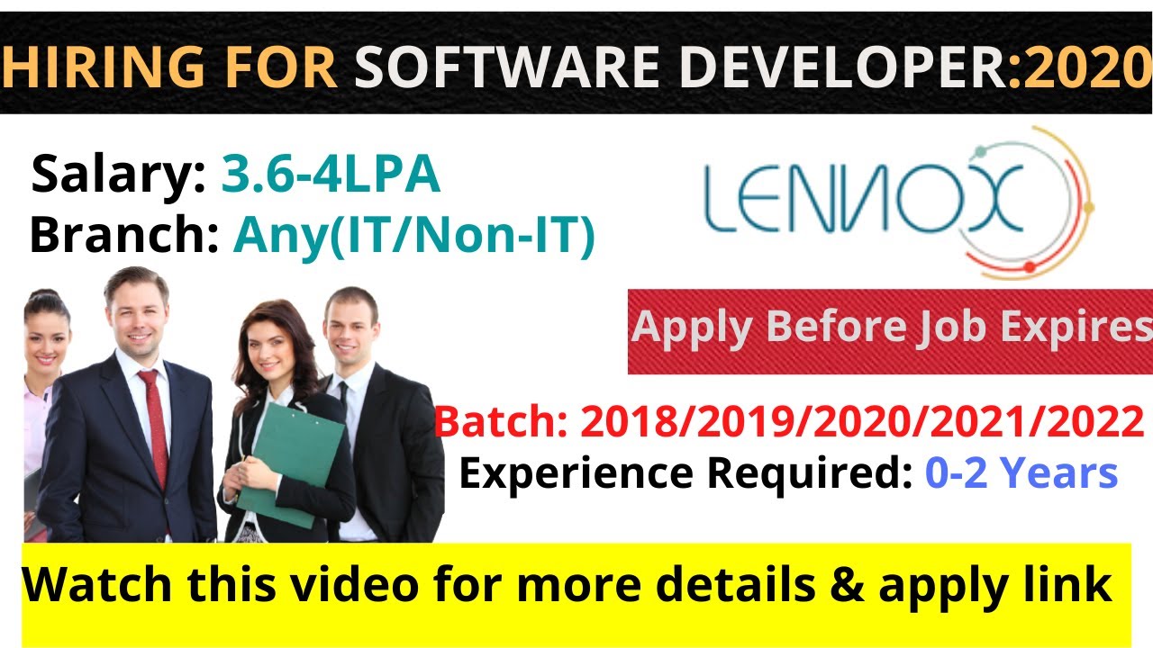 Lennox Software Off-Campus:2020||Freshers Can Apply||Experience:0-2 ...