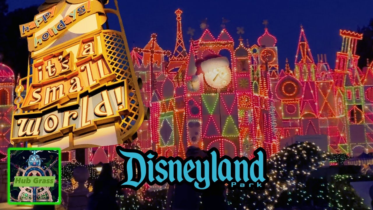 NEW-2023! it's a small world HOLIDAY Lighting & FULL RIDE at Disneyland ...