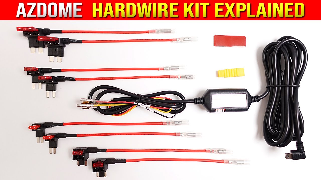 Azdome HARDWIRE KIT Install Prep, Connections & Fuse Taps (M550, GS63H ...