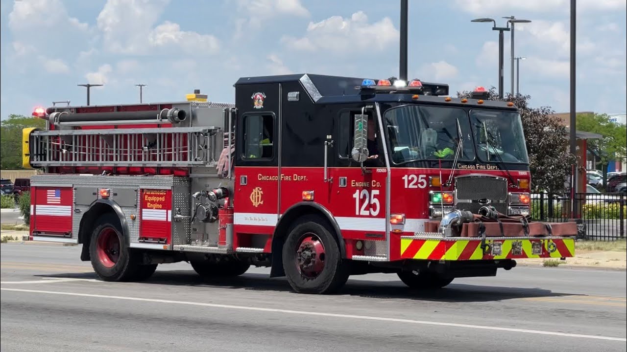 Chicago Fire Dept Engine 125 Responding - YouTube