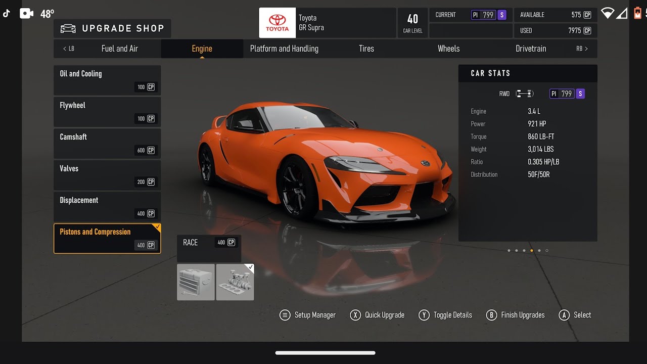 RWD DRIFT TUNE TOYOTA GR SUPRA 2020 S1-799 CLASS LVL 40 TUNED - FORZA ...