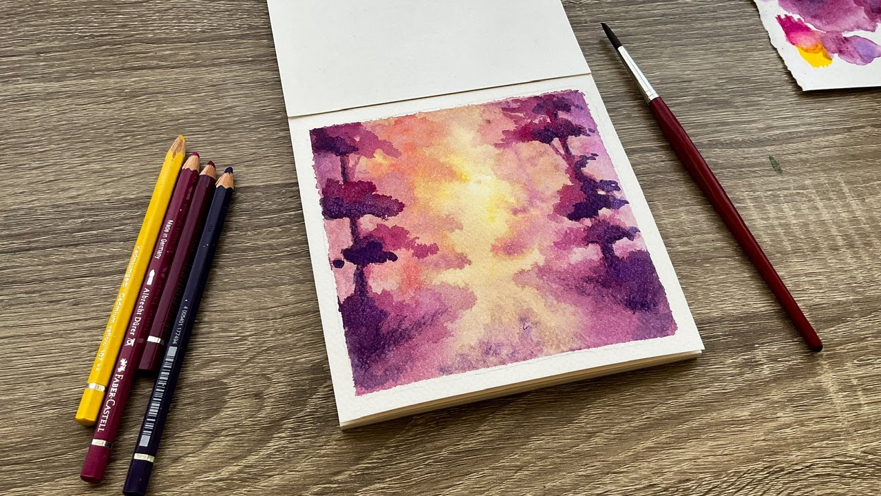 How to Use Watercolor Pencils for Beginners - Wet on Wet Technique ...