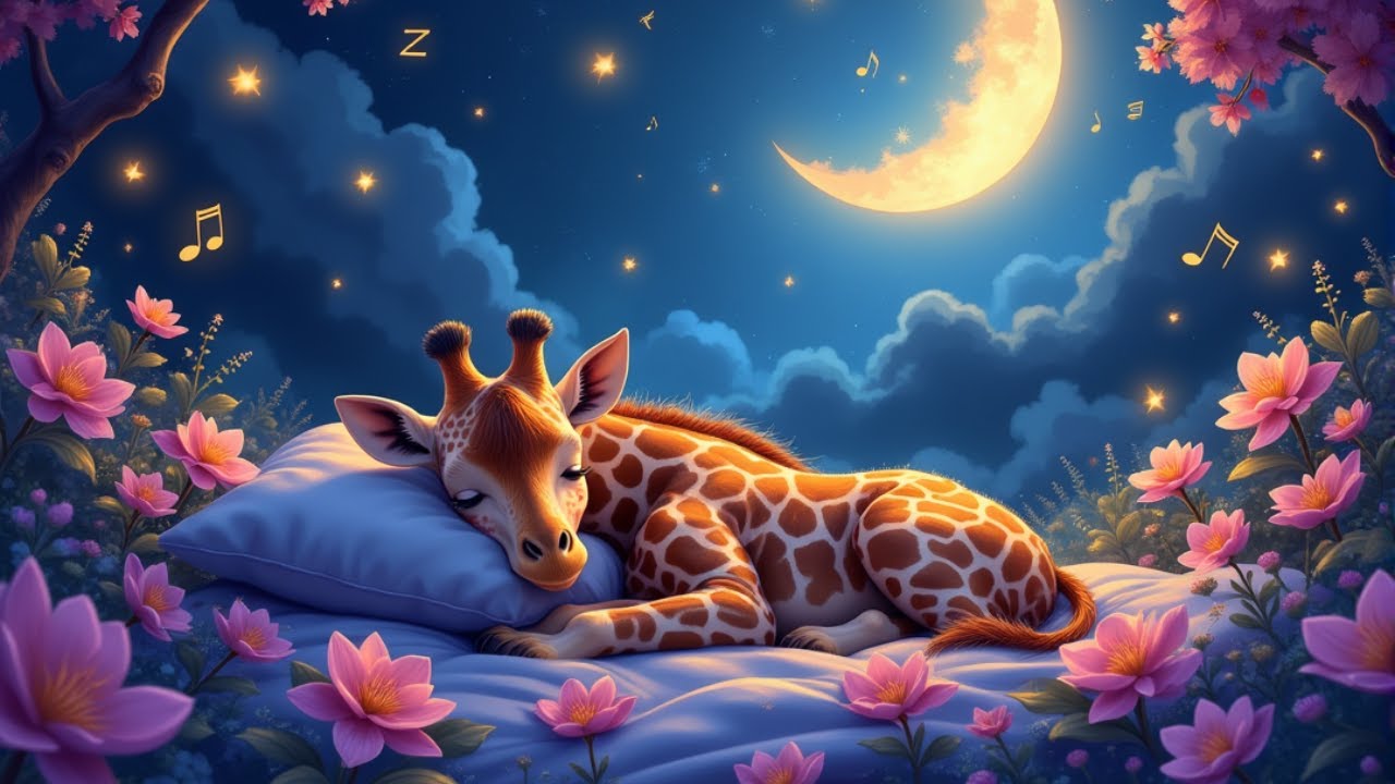 🌙 Gentle Giraffe Lullabies | Soothing Bedtime Music for Babies ...