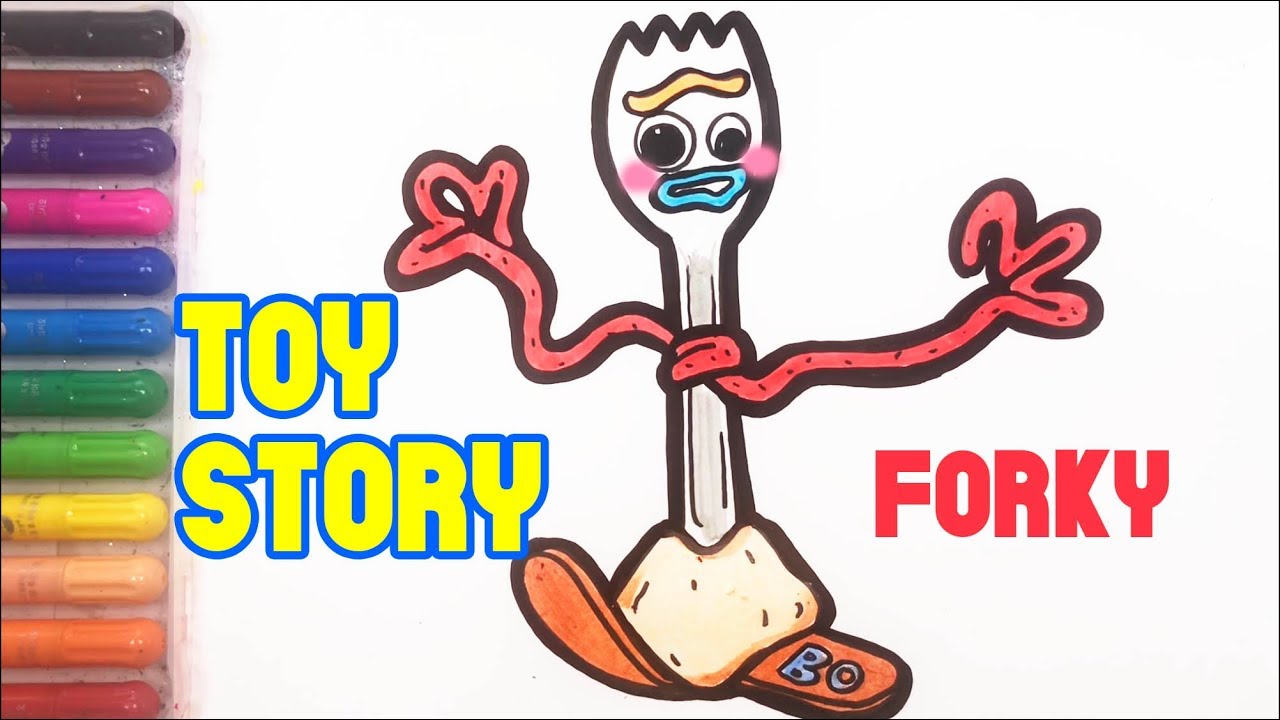 How to draw Forky from Toy Story 4 l coloring and drawing for kids ...
