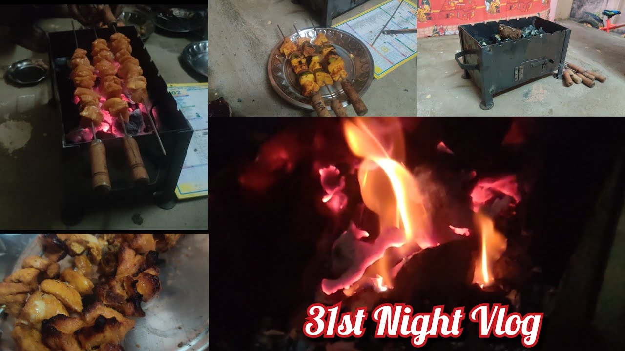 31st Night Vlog/New Year Night Celebration/Barbeque Setup At Home/2024 ...