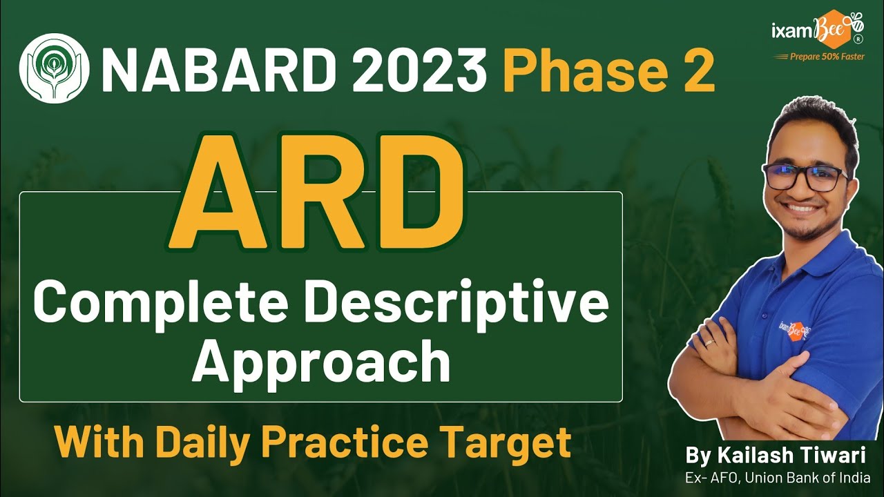 NABARD 2023 Phase 2 || ARD Complete Approach || By Kailash Sir - YouTube